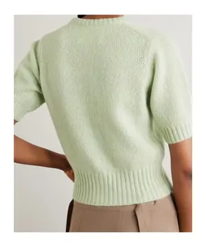 Arch4 Short-sleeved Knitted Cardigan - Nude