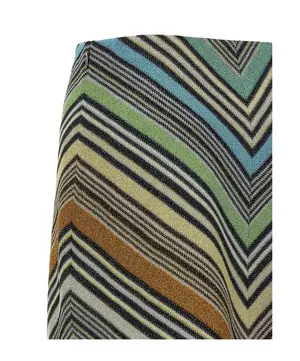 Missoni Chevron Lamé Mini Skirt - Black