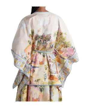 Farm Rio Printed Batwing Sleeve Blouse
