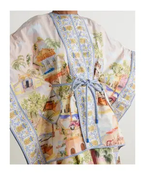 Farm Rio Printed Batwing Sleeve Blouse