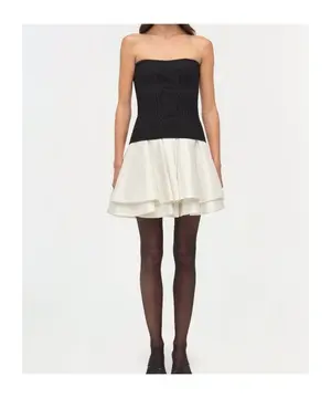 Simkhai Isabelle Off-shoulder Mini Dress - Black Multi