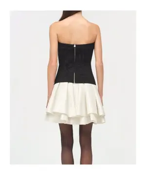 Simkhai Isabelle Off-shoulder Mini Dress - Black Multi