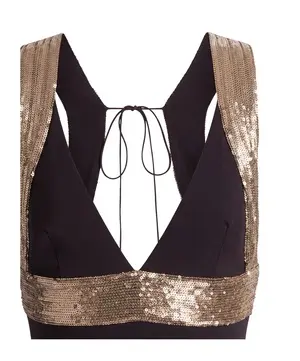 Alberta Ferretti Sequin Embellished Maxi Dress