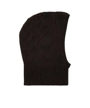 Arch4 Cable Knit Cashmere Balaclava - Black
