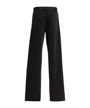 THE ROW Clair High Waisted Stonewashed Denim Jeans - Black