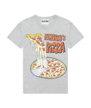 Moschino Graphic Print Crewneck T-shirt - Grey
