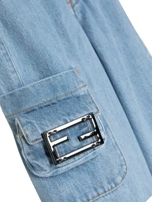 Fendi Cargo Jeans With Logo Detail