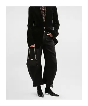 Dolce & Gabbana Frayed Hem Jeans - Black