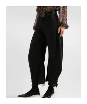 Dolce & Gabbana Frayed Hem Jeans - Black