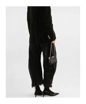 Dolce & Gabbana Frayed Hem Jeans - Black