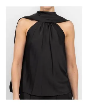 Simkhai Scarlett Cape Blouse - Black
