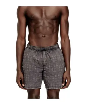 DIESEL® Houndstooth Drawstring Swim Shorts