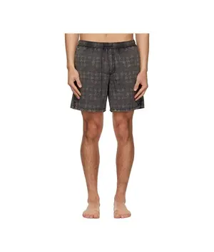 DIESEL® Houndstooth Drawstring Swim Shorts
