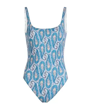 Etro Paisley Wide-strap One Piece - Blue