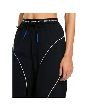 Off-White Logo Waist Wide-leg Pants