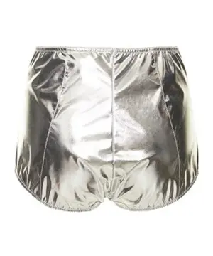 Dolce & Gabbana Laminated Jersey High Waist Briefs - Gray