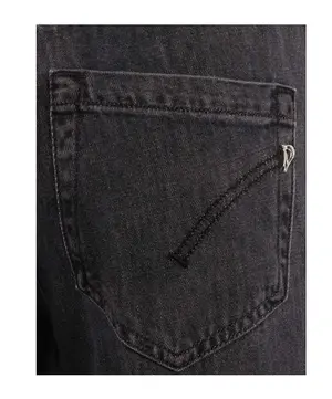 DONDUP Cropped Tapered Jeans - Black