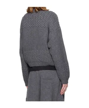 LISA YANG Signe Ribbed Knit Pullover - Black