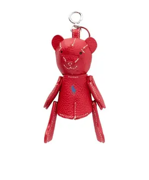 Polo Ralph Lauren Stitched Bear Keyring - Red