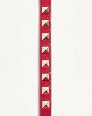 Valentino Garavani Rockstud Leather Bracelet - Red