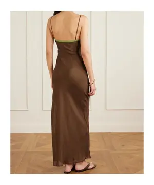 SIR. Danica Ruched Layered Silk-chiffon Maxi Dress