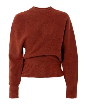Proenza Schouler Crew Neck Long Sleeve Sweater - Red