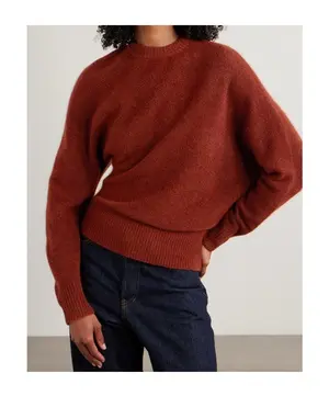 Proenza Schouler Crew Neck Long Sleeve Sweater - Red