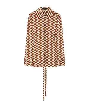 Proenza Schouler Printed Tie-up Shirt
