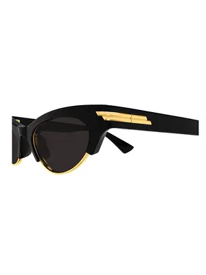 Bottega Veneta Cat Eye Frame Sunglasses - Black