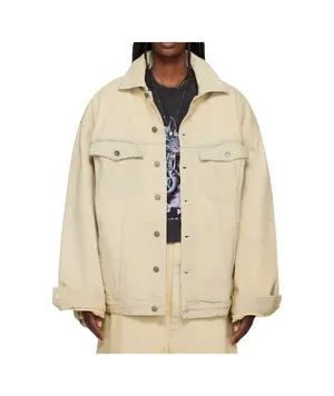 LU'U DAN Distressed Denim Jacket - Nude