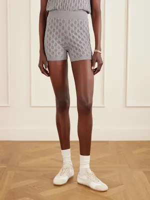 Dries Van Noten Merino Wool Knit Cutout Shorts