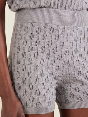 Dries Van Noten Merino Wool Knit Cutout Shorts