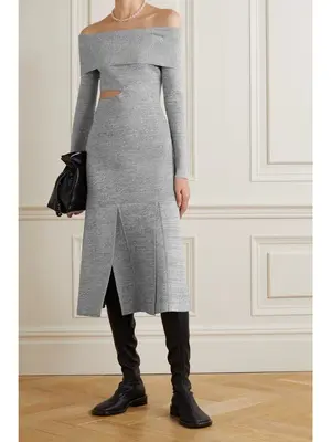 Proenza Schouler Off-shoulder Cutout Midi Dress
