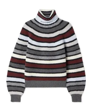 Proenza Schouler Danea Striped Cashmere-blend Turtleneck Sweater - Multicolor
