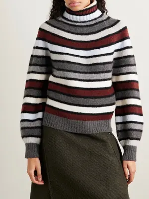 Proenza Schouler Danea Striped Cashmere-blend Turtleneck Sweater - Multicolor
