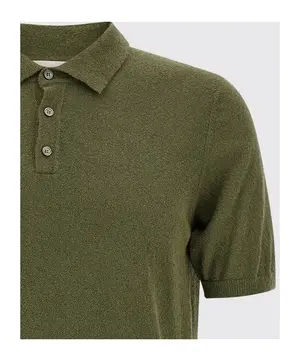 ROBERTO COLLINA Textured Knit Polo Shirt - Green