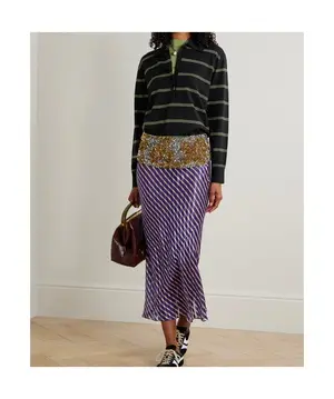 Dries Van Noten Striped Merino Wool Polo Shirt