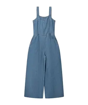 TWINSET Smocking Chambray Jumpsuit