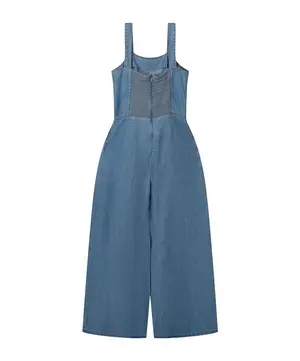 TWINSET Smocking Chambray Jumpsuit