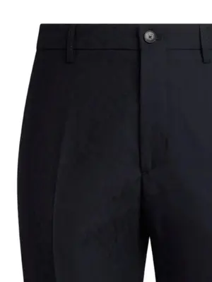 Etro Pleated Tailored Jacquard Trousers - Black