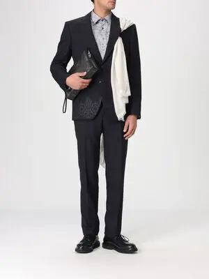 Etro Pleated Tailored Jacquard Trousers - Black