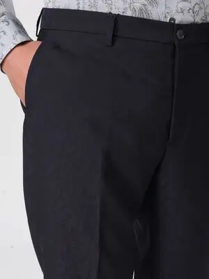 Etro Pleated Tailored Jacquard Trousers - Black
