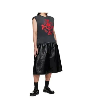 LU'U DAN Crew Neck Sleeveless T-shirt - Black