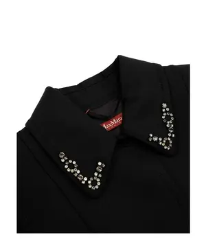 Max Mara Classic Collar Coat With Embellished Details