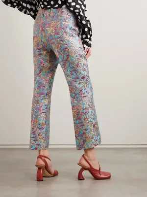 Dries Van Noten Botanical Pattern Jacquard Pants