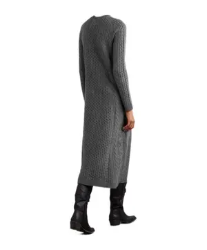 LISA YANG Nyla Cable-knit Cashmere Midi Dress - Gray