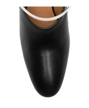 JIL SANDER Leather Mules With Sculptural Heel - Black