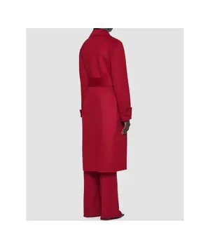 JOSEPH Belted Wrap Coat - Red