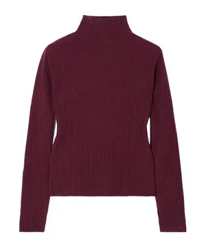 Arch4 Ribbed Logo Turtleneck Sweater - Red