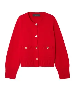 Arch4 Long-sleeved Knitted Cardigan - Postbox Red
